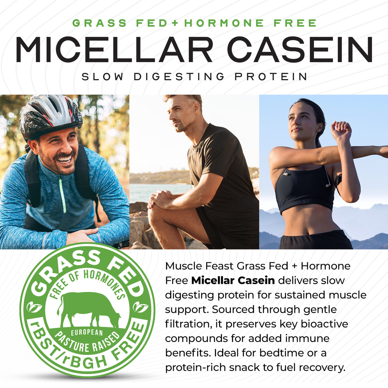 Natural Micellar Casein Protein Powder | Muscle Feast - MuscleFeast