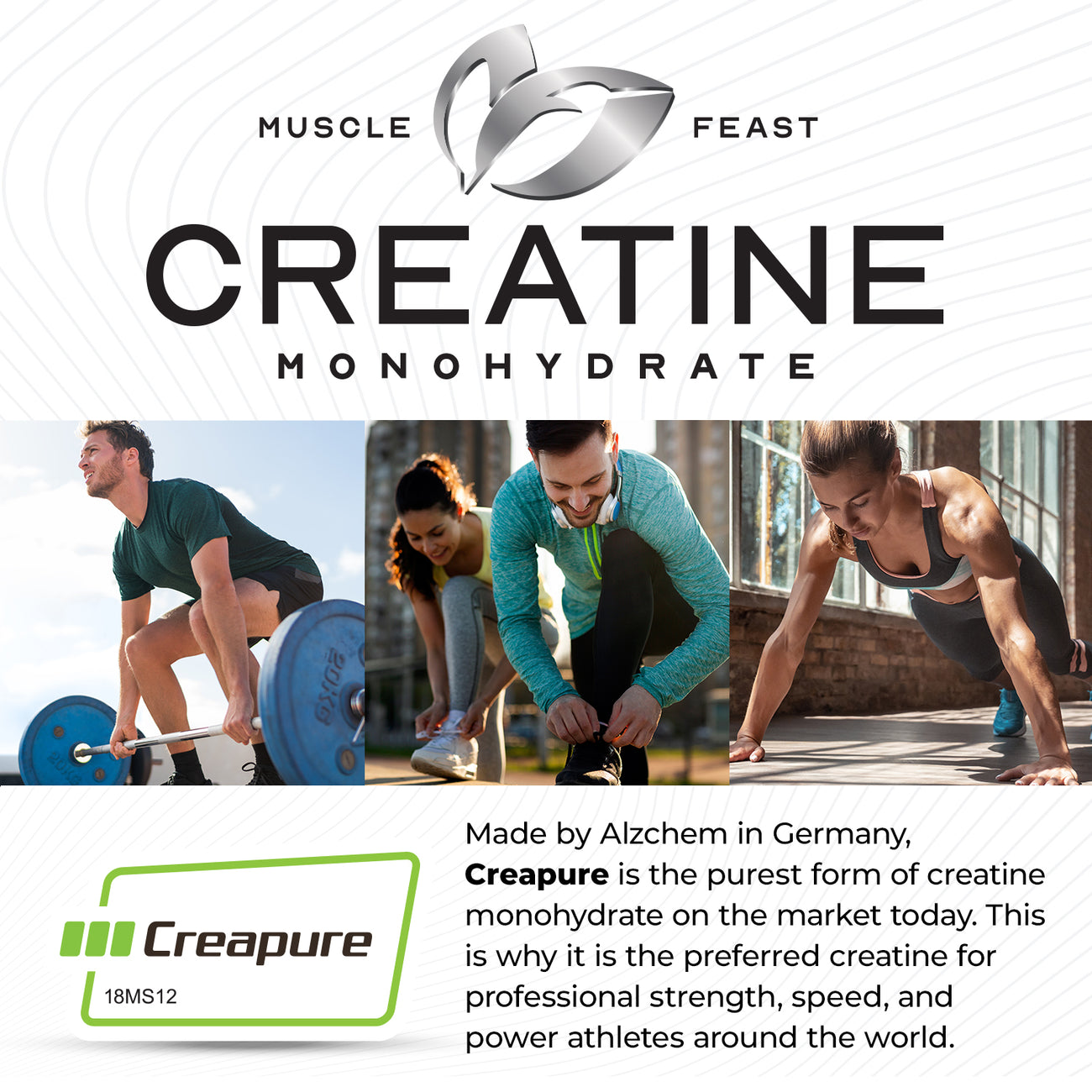 Creapure Creatine Monohydrate Powder | Buy Online | Muscle Feast ...