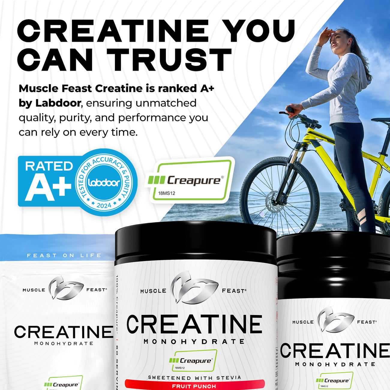 Creapure Creatine Monohydrate Powder | Buy Online | Muscle Feast ...