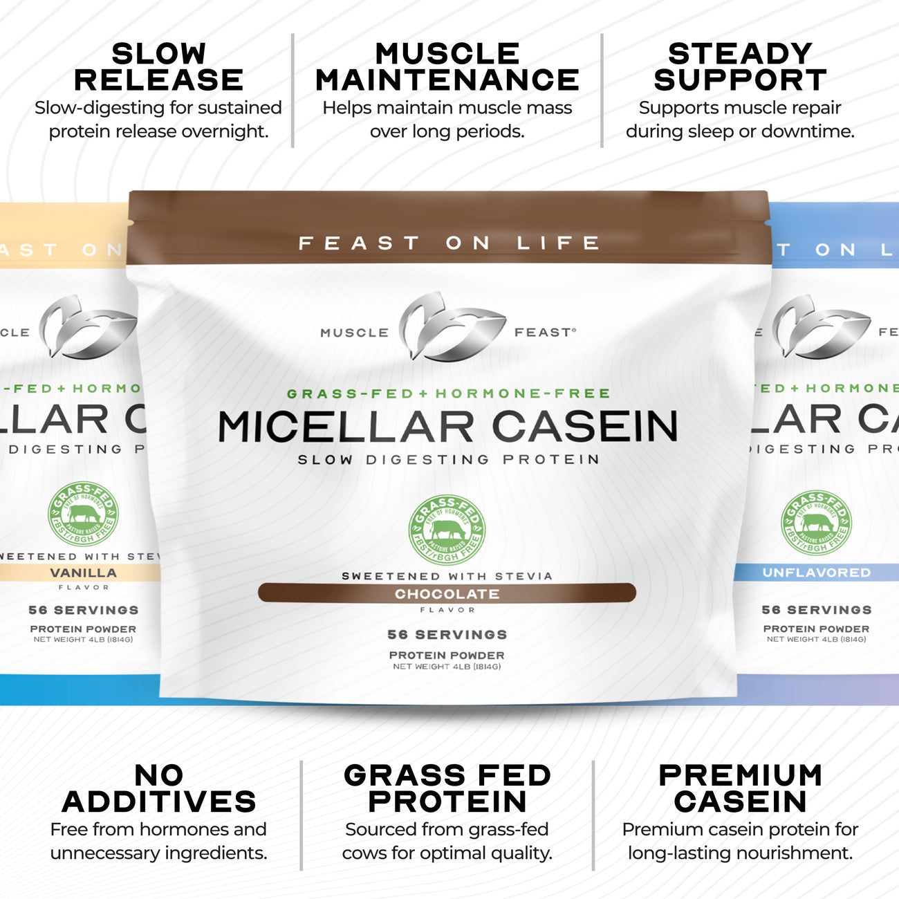 Natural Micellar Casein Protein Powder | Muscle Feast - MuscleFeast